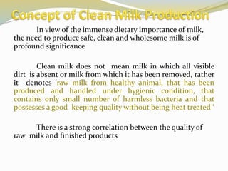 CLEAN MILK PRODUCTION | PPTX