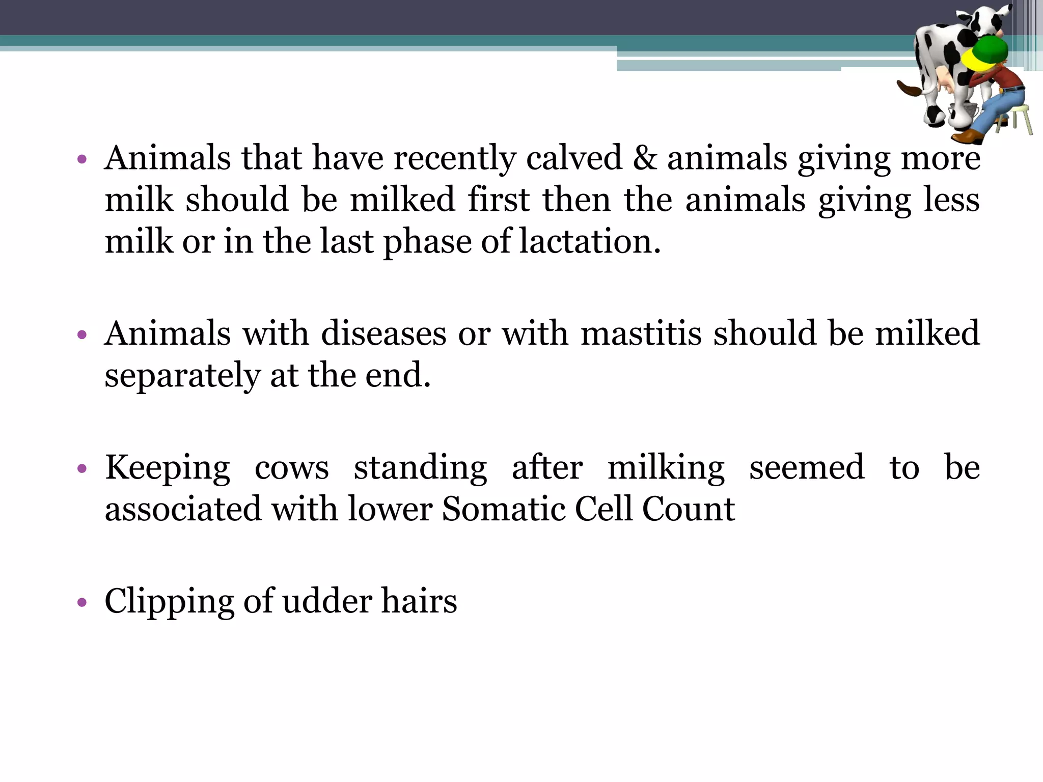 Clean milk production | PDF