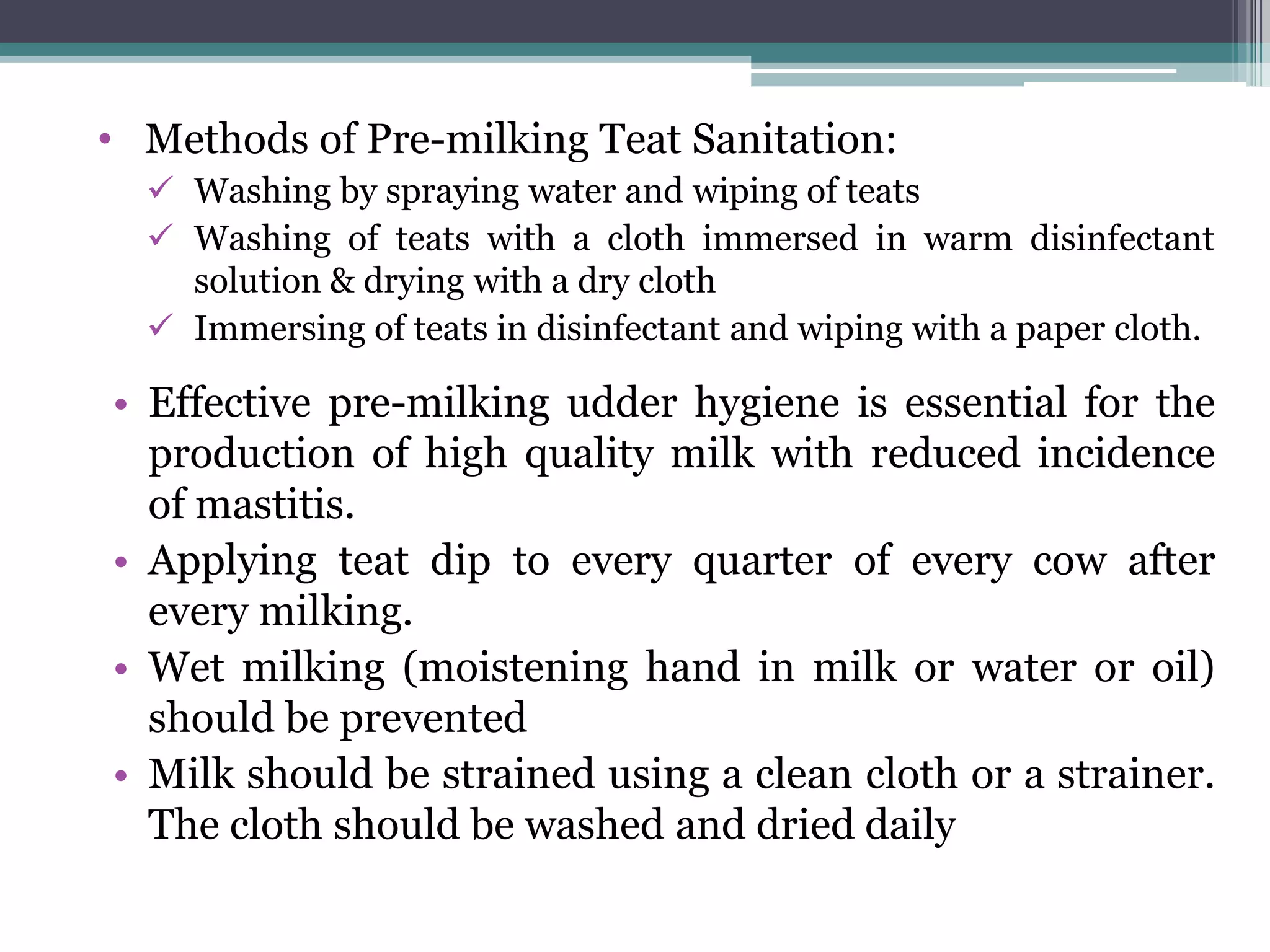 Clean milk production | PDF
