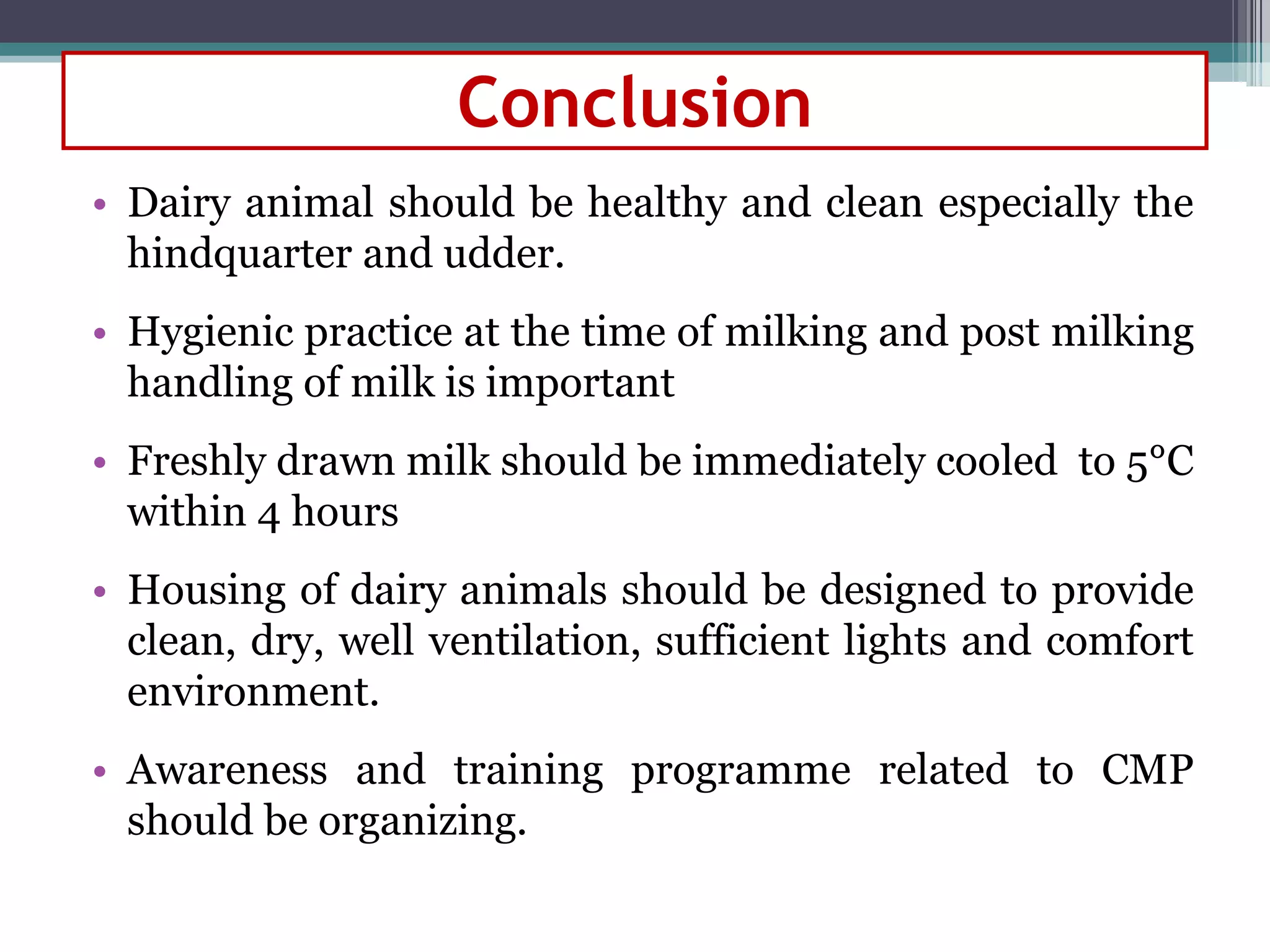 Clean milk production | PDF
