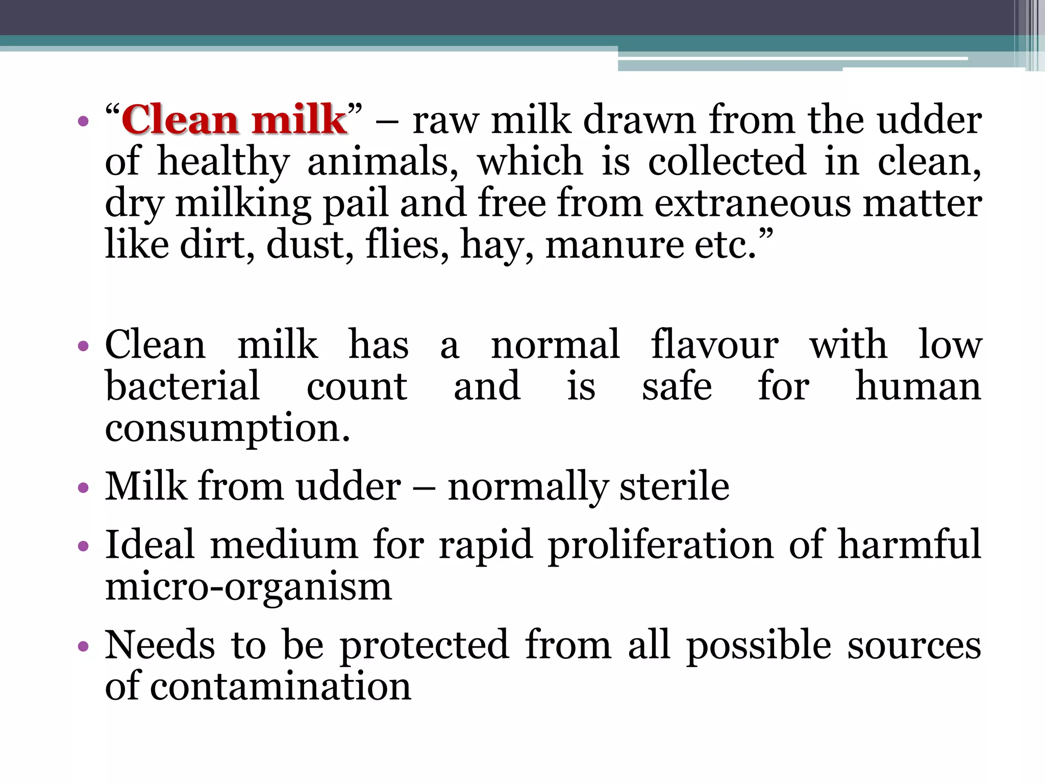 Clean milk production | PDF