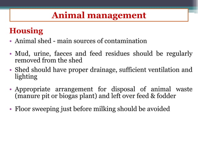 Clean milk production | PPT