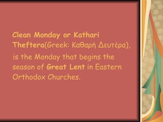 Clean Monday In Greece | PPT | National & Civic Holidays | Holidays