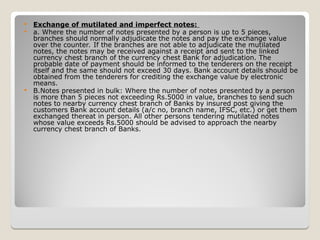 Clean Note Policy PPT for the bankers to follow | PPT