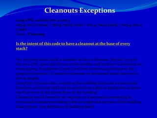 Cleanouts | PPTX