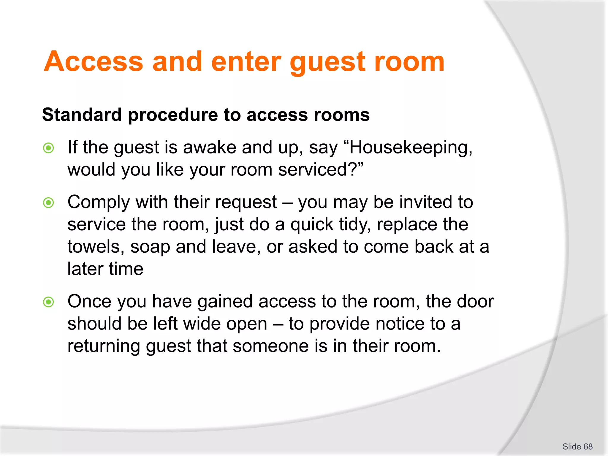 Clean & prepare rooms for incoming guests | PDF