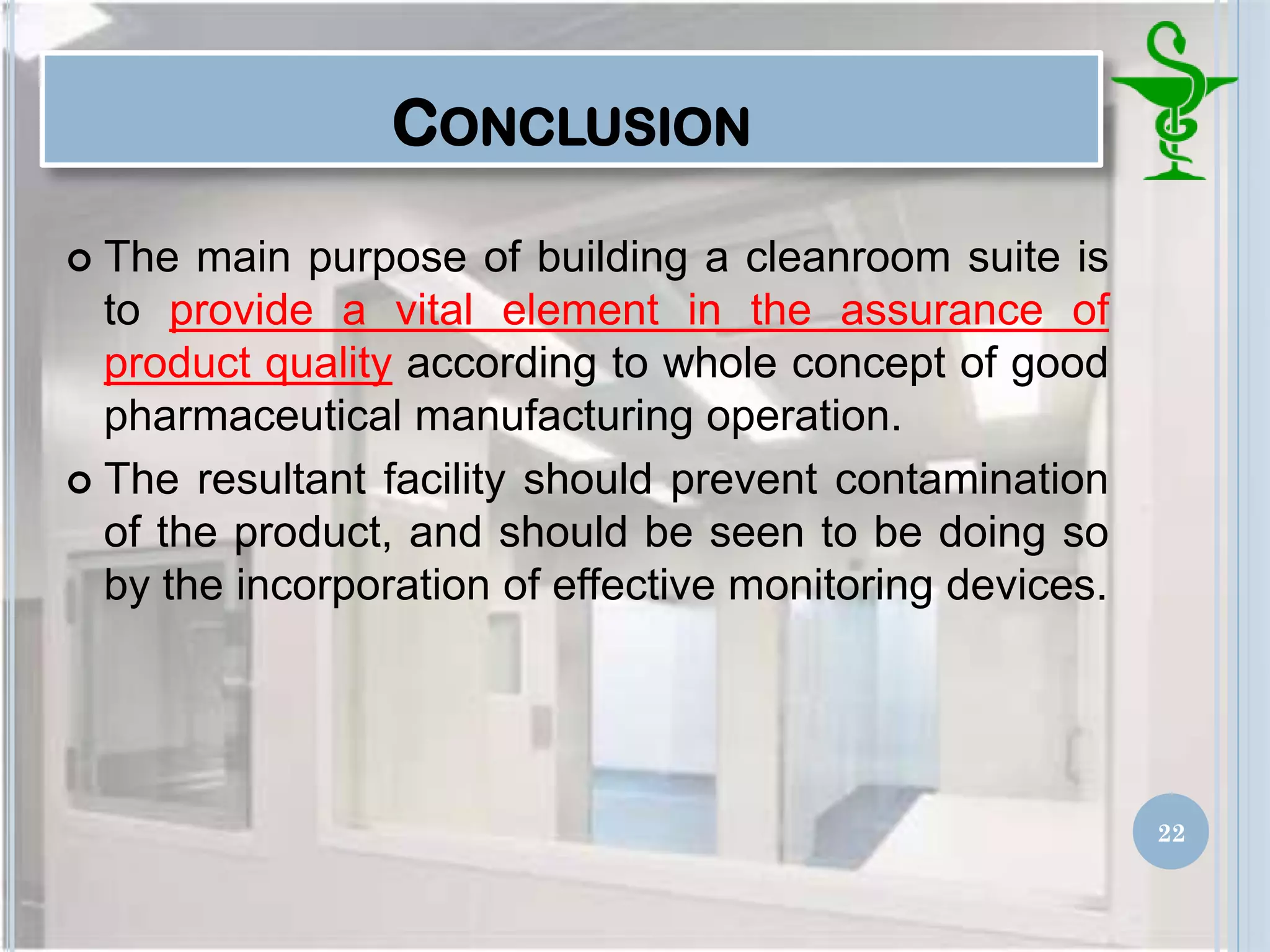 pharmaceutical clean room | PPTX