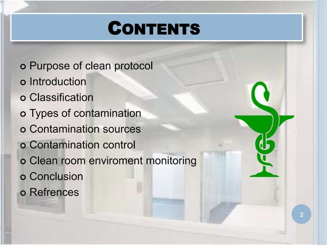 pharmaceutical clean room | PPTX