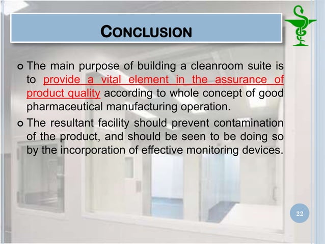 pharmaceutical clean room | PPTX