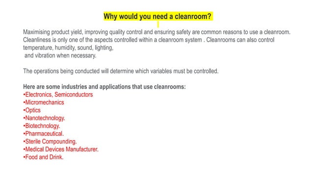 Clean room design Consideration design .pptx