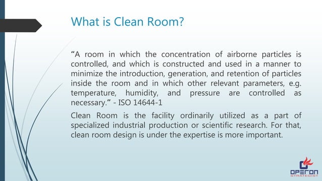 Clean Room Design Consultants | ISO 14644 | PPTX | Indoor Environmental ...