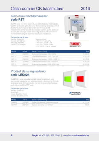 Cleanroom en OK transmitters 2016 | PDF