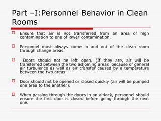 Clean room practices and clean room behaviour | PPT