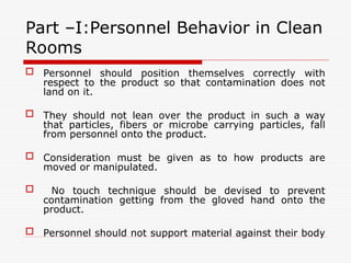 Clean room practices and clean room behaviour | PPT