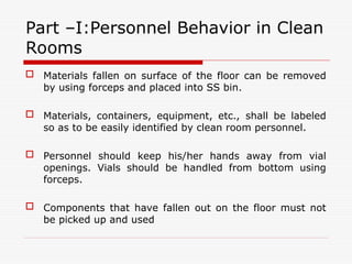 Clean room practices and clean room behaviour | PPT