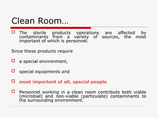 Clean room practices and clean room behaviour | PPT