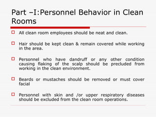 Clean room practices and clean room behaviour | PPT