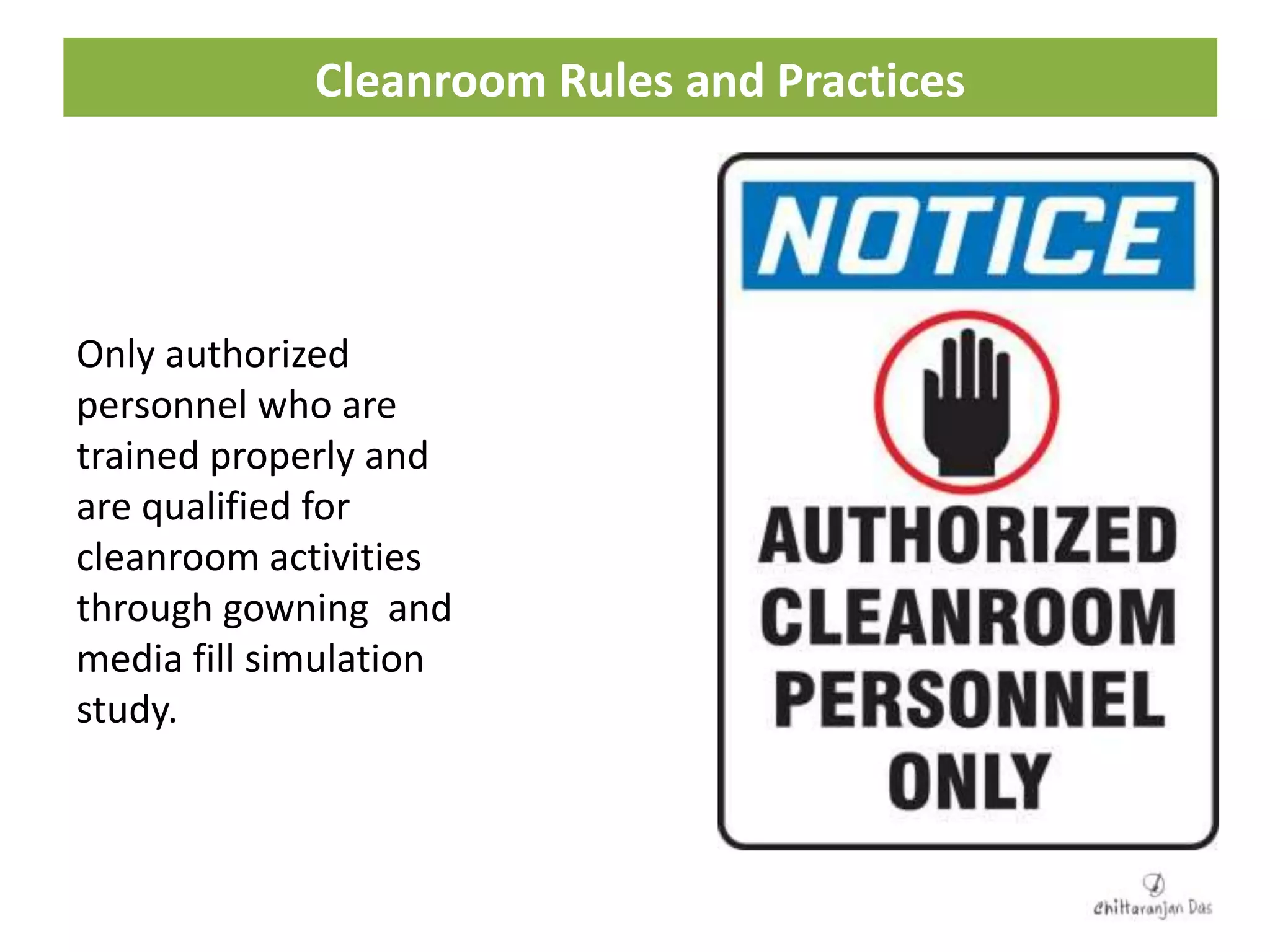 Cleanroom rules and practices | PPTX