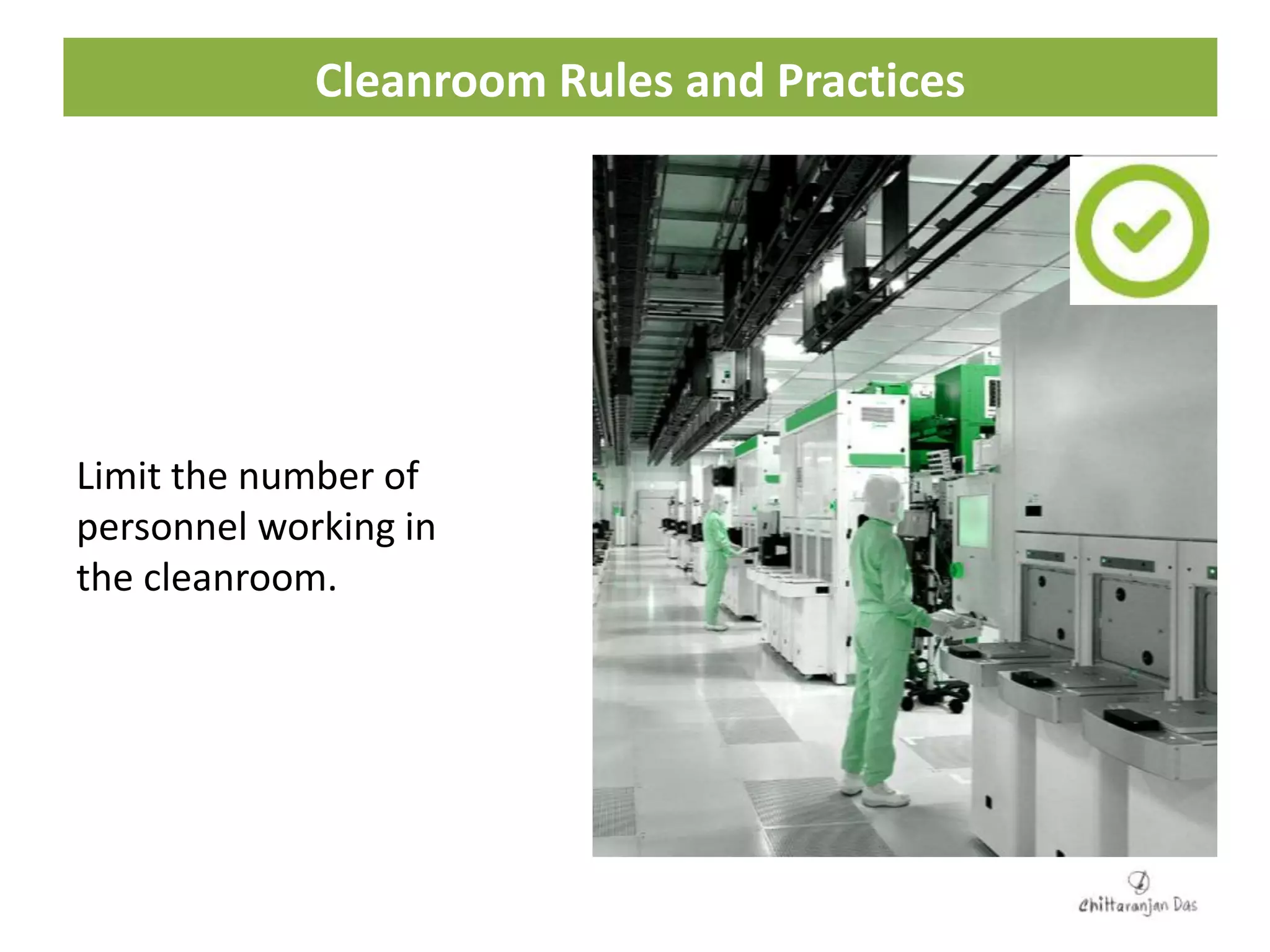 Cleanroom rules and practices | PPTX
