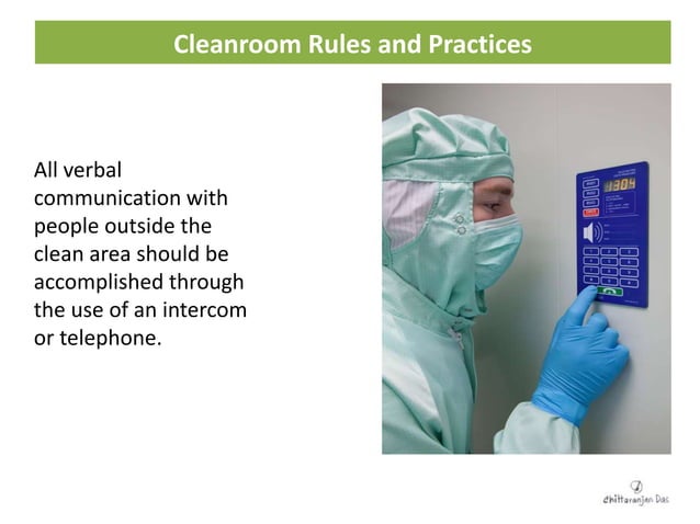 Cleanroom rules and practices | PPTX | Indoor Environmental Quality ...
