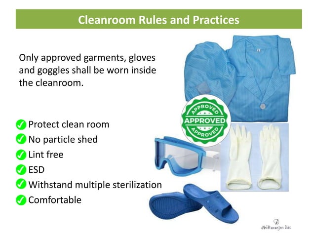 Cleanroom rules and practices