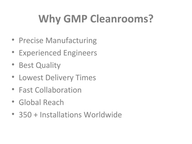 Cleanrooms | Minimizing Risk to Processes | PPT