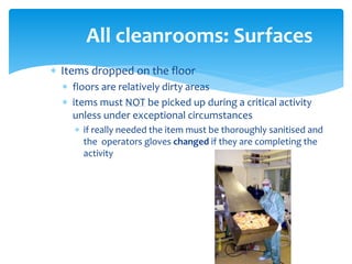 Cleanroom sop slides | PPTX