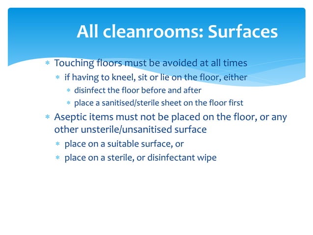 Cleanroom sop slides | PPTX | Pharmaceutical Industry | Industries