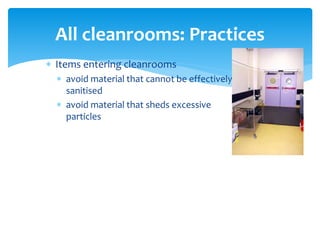 Cleanroom sop slides | PPTX
