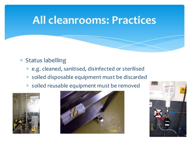 Cleanroom sop slides