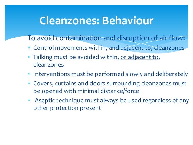 Cleanroom sop slides