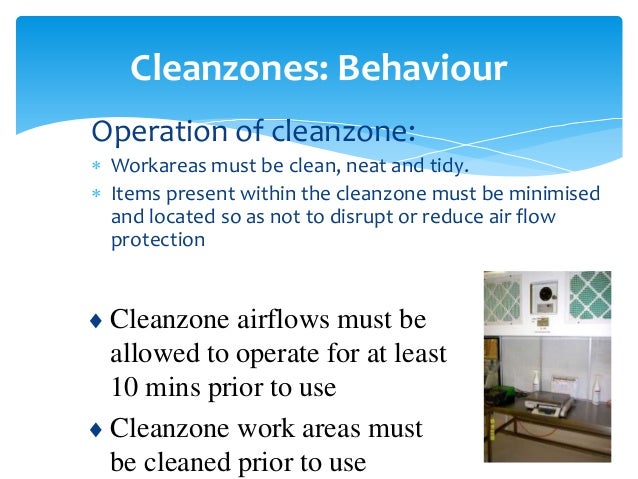 Cleanroom sop slides