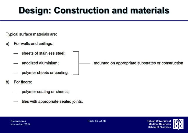 Cleanroom, Classification, Design and | PPTX