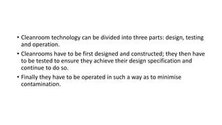 Clean room technology | PPTX
