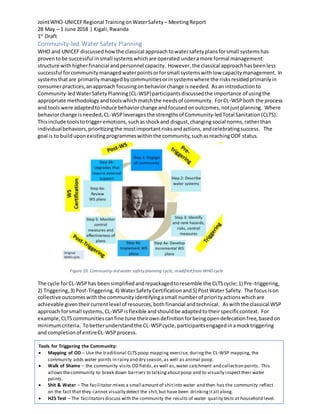 Report of Joint UNICEF/WHO training on Water Safety Programming | DOCX ...