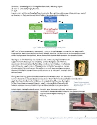 Report of Joint UNICEF/WHO training on Water Safety Programming | DOCX ...