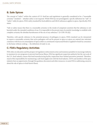 Clean, safe spices asta guidance | PDF
