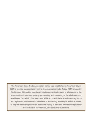 Clean, safe spices asta guidance | PDF