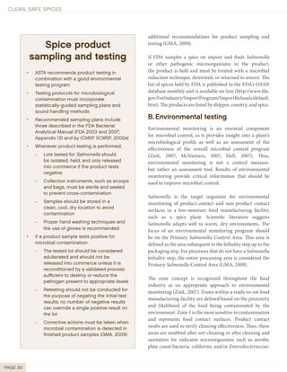 Clean, safe spices asta guidance | PDF