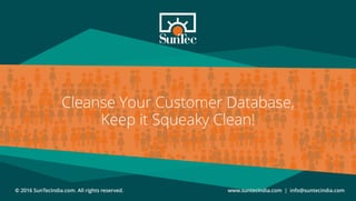 Cleanse Your Customer Database, Keep it Squeaky Clean! | PDF