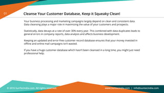 Cleanse Your Customer Database, Keep it Squeaky Clean! | PPT