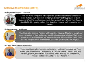 Overview of Sreenivas Housing | PPT