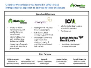 Expansion of CleanStar cooking solution to other cities in Sub-Saharan ...