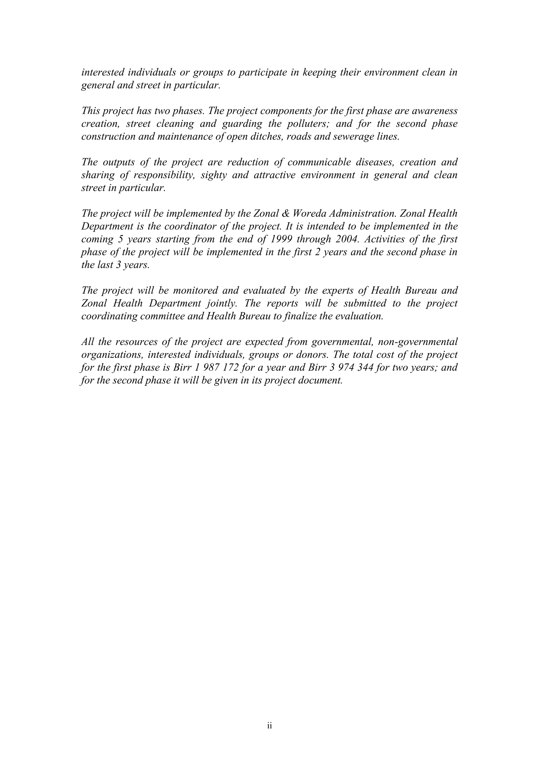 Clean street project | PDF