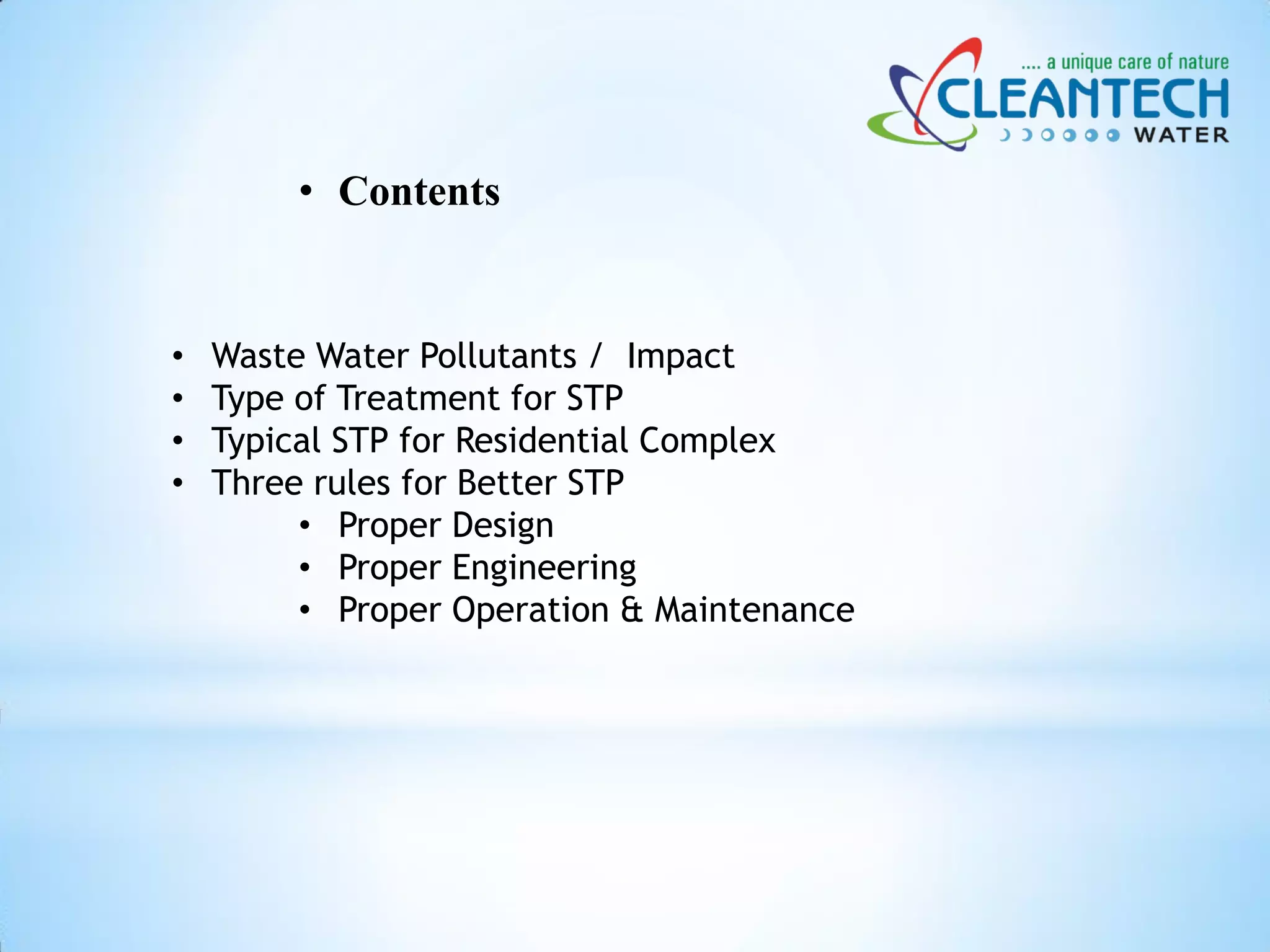 Cleantech MBBR sewage treatment plant Presentation | PDF