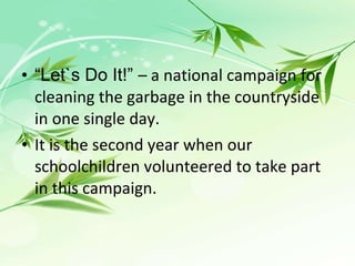 Clean Up the World Campaign | PPT