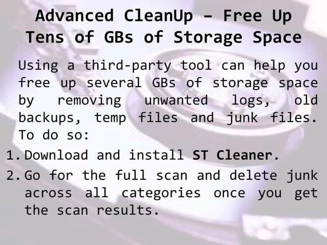 Clean Up Windows Log Files | PPTX | Browsers | Computer Software and Applications