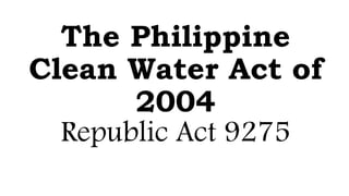Clean water act | PPTX
