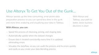 Alteryx Tableau Integration | Clean Your Data Faster for Tableau with ...