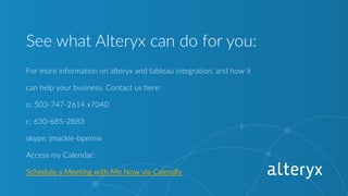 Alteryx Tableau Integration | Clean Your Data Faster for Tableau with ...